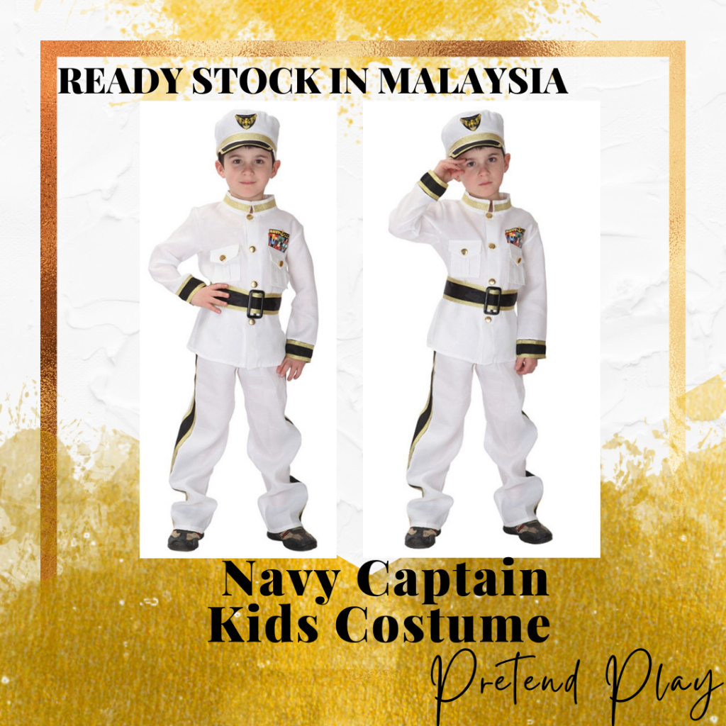 Kids Costume - Cosplay Occupation Uniform Career Day For Navy Captain ...