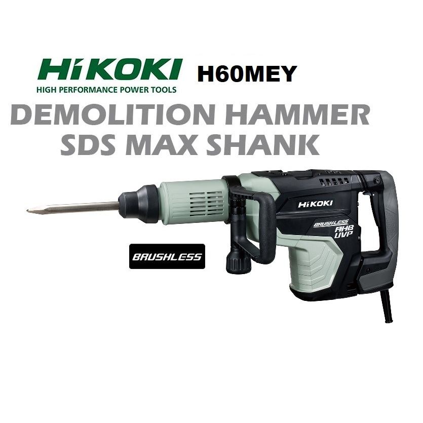 HIKOKI H60MEY 1500W SDS MAX BRUSHLESS DEMOLITION HAMMER | Shopee Malaysia