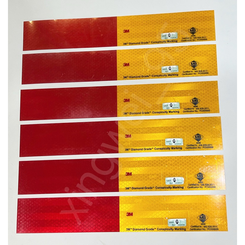 (6PCS 1 SET) 3M Side Marking Reflector Sticker / 3M Diamond Grade ...