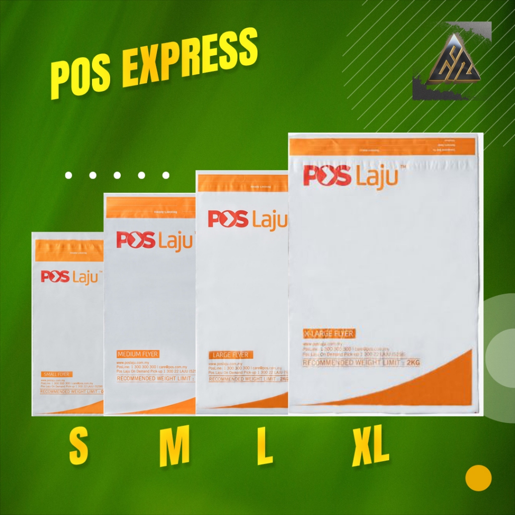 POS EXPRESS Courier Bag pocket plastik kurier beg flyer flyers plastic ...
