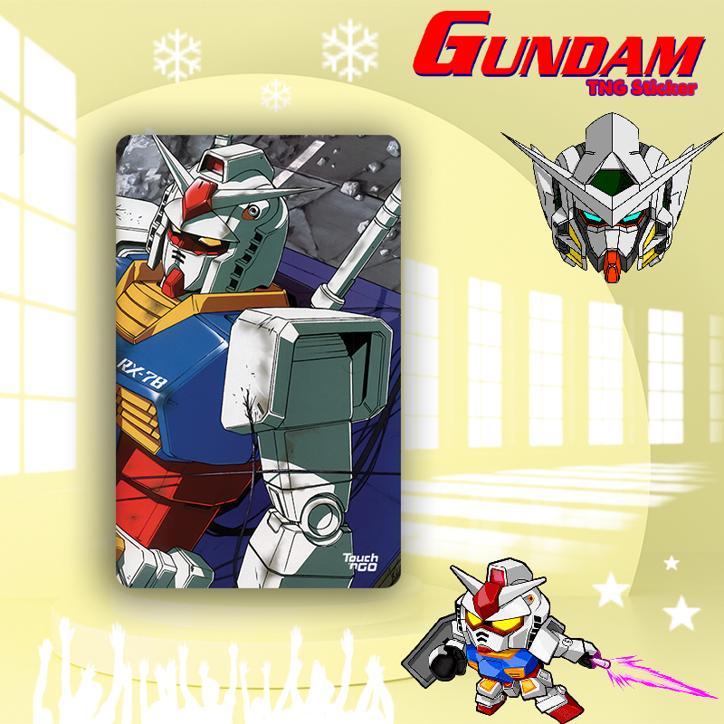 Gundam TNG Sticker - Tng Touch N Go Sticker/Bank Card Sticker Cover ...
