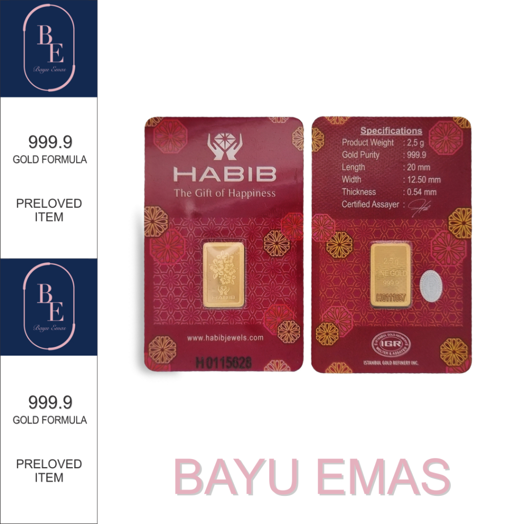 Bayu emas 2.5g 999.9 Gold bar - HABIB ( Preloved ) | Shopee Malaysia