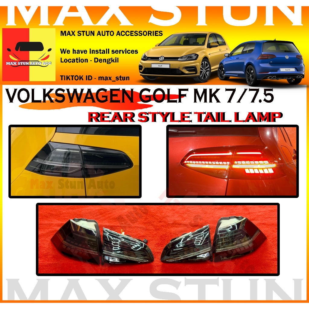VOLKSWAGEN GOLF MK7/MK7.5 REAR TAIL LAMP DYNAMIC LED REAR LAMP(WITH ...