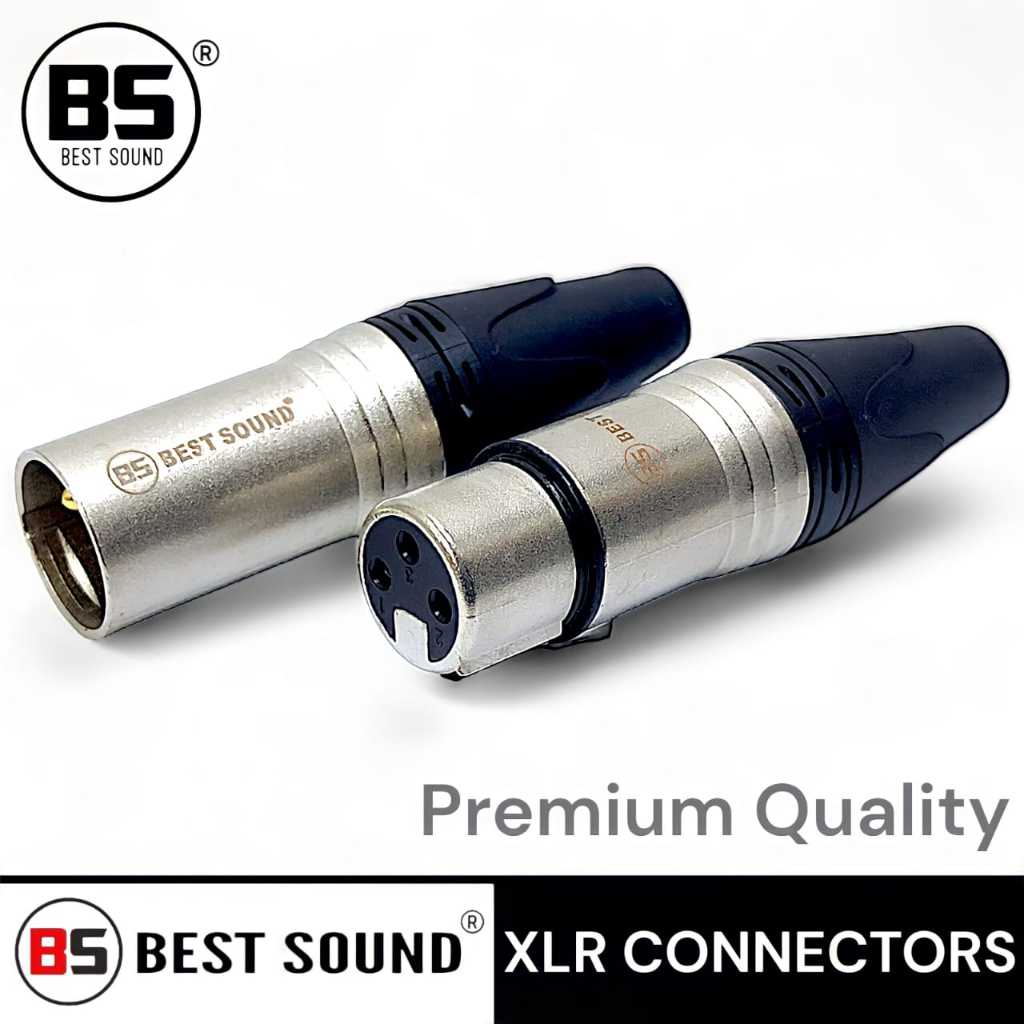 BS Gold XLR Male & Female plug good quality | Shopee Malaysia