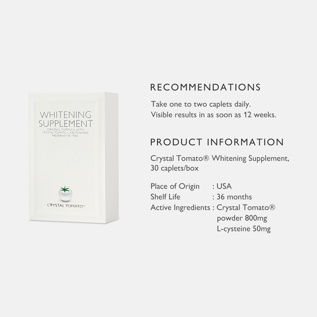 Crystal Tomato® Whitening Supplement | Shopee Malaysia