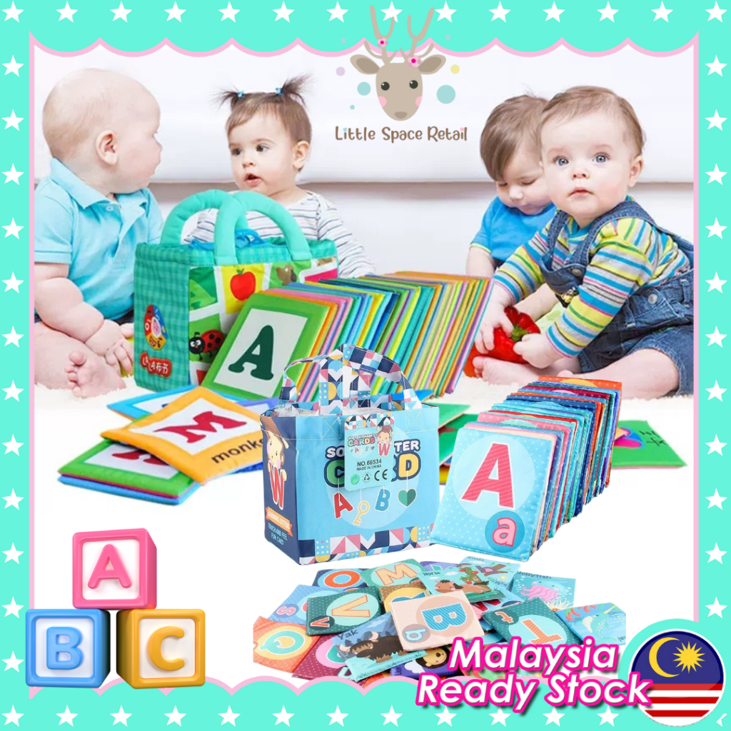 Lala Baby Educational Cloth Book Flash Cards (LALA-01) | Soft Letter ...