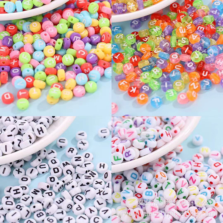 50 GRAM MANIK ABJAD / ALPHABET BEAD (BULAT SAIZ 4*7) | Shopee Malaysia