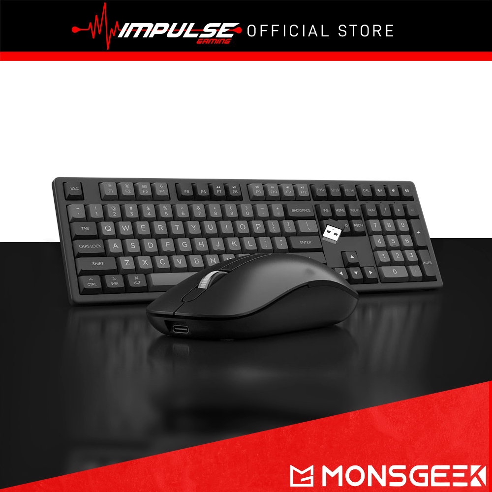 MonsGeek MX108 Multi-Device Wireless Keyboard & Mouse Combo, MX108 ...