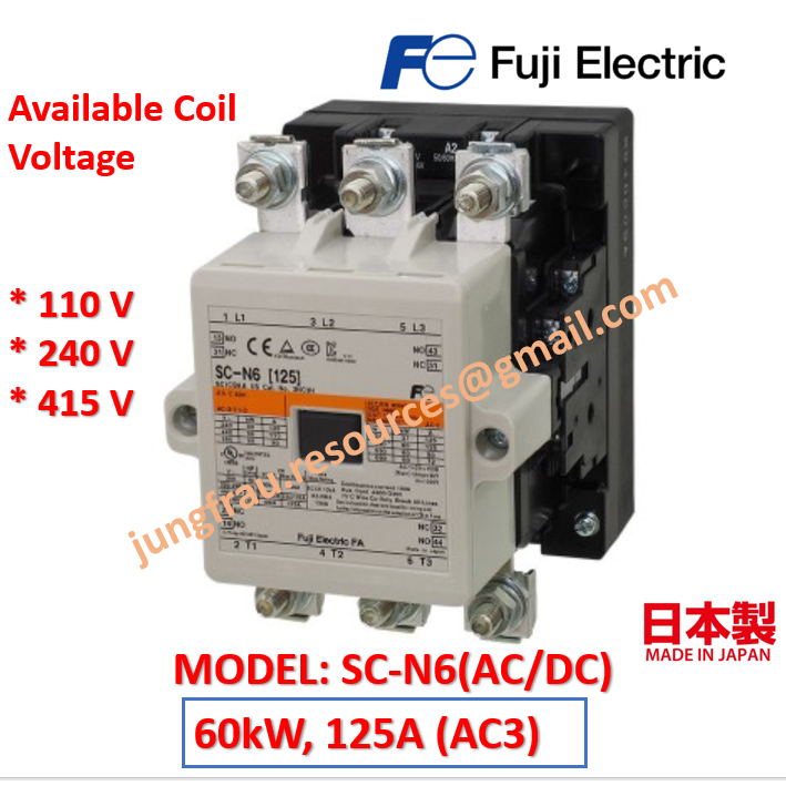 FUJI ELECTRIC SC-N6 CONTACTOR (OPERATED AC/DC) | Shopee Malaysia