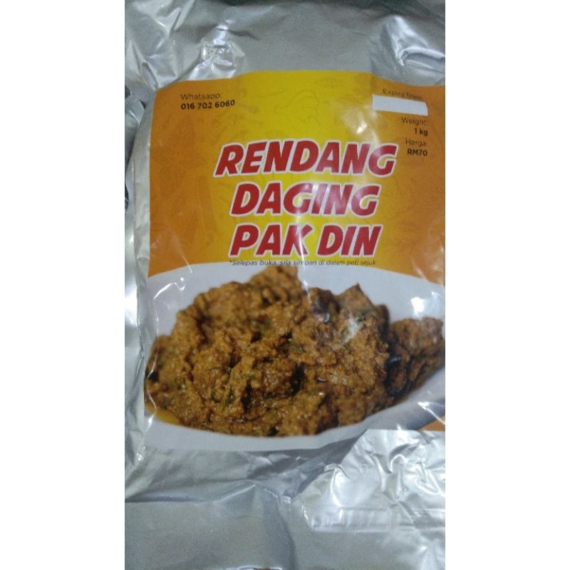Rendang Daging Pak Din 1kg | Shopee Malaysia