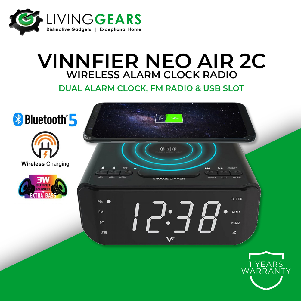 Vinnfier VF Neo Air 2C Wireless Charging Bluetooth 5.3 Speaker with LED ...