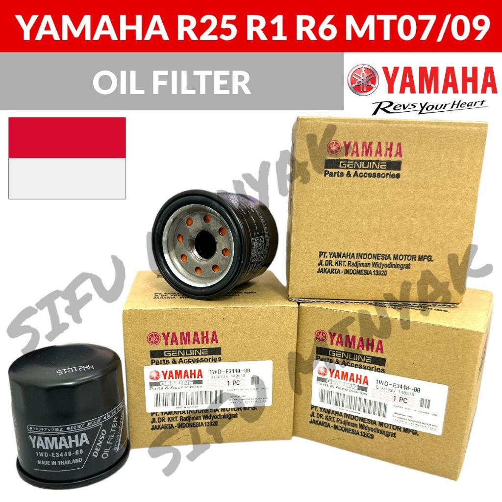 ORI INDONESIA YAMAHA OIL FILTER ELEMENT R25 R1 R6 XJ6 MT07 MT09 MT25 ...