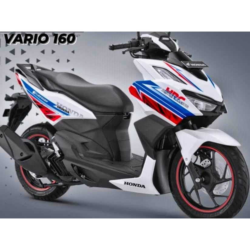 COVER SET MOTOR HONDA VARIO 160 DESIGN CUSTOM HRC SIAP TAMPAL STICKER ...
