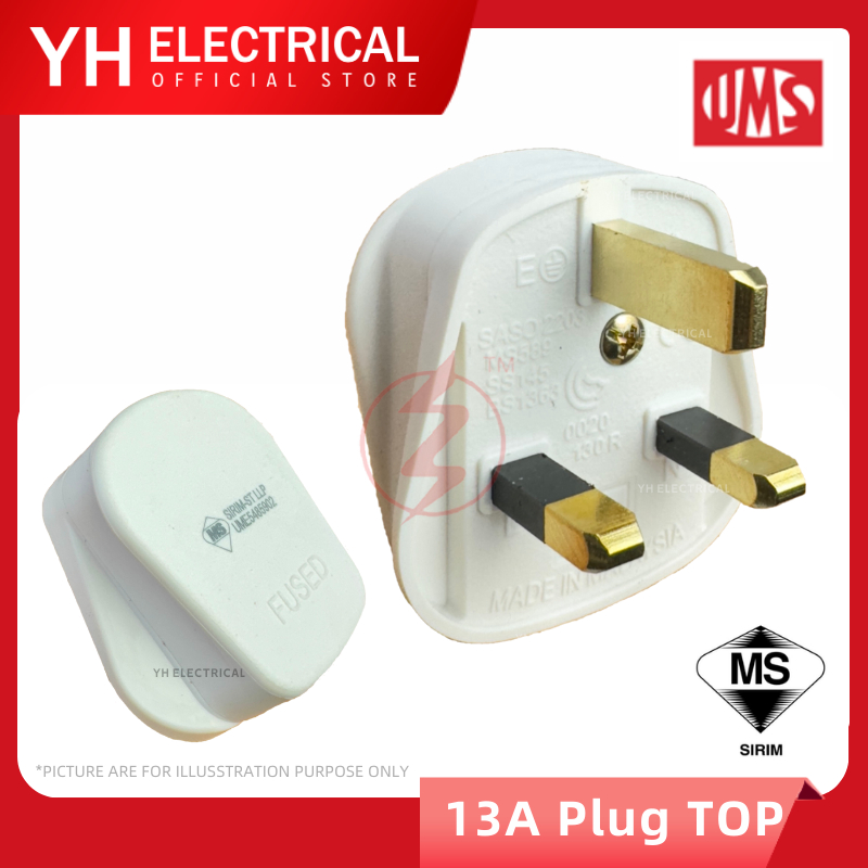 UMS 13A 3Pin Plug Top (SIRIM) UK Design Safety Kepala Plug [SIRIM ...