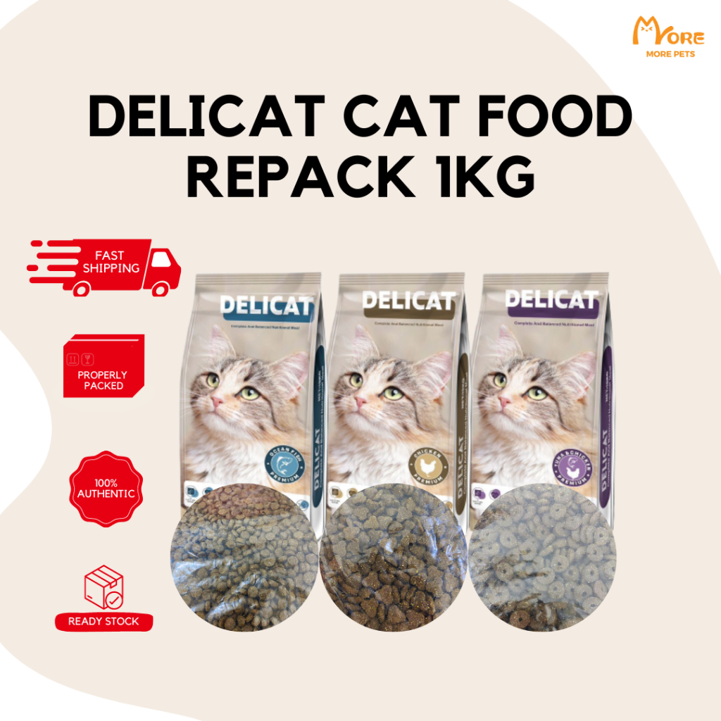 Delicat Cat Food Repack 1kg | Shopee Malaysia