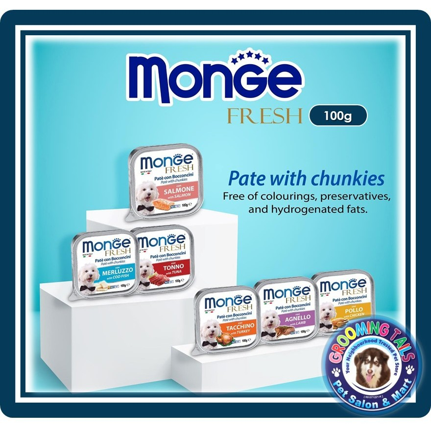 MONGE Super Premium Wet Dog Food 100G With Pate and Chunkies Assorted ...