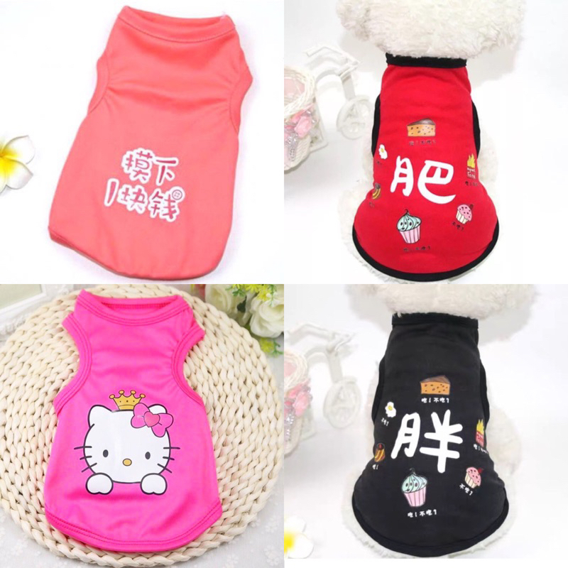 Pet Clothes Cat Dog Kitten Cute Pet Shirt Baju Kucing Raya Baju Anjing ...