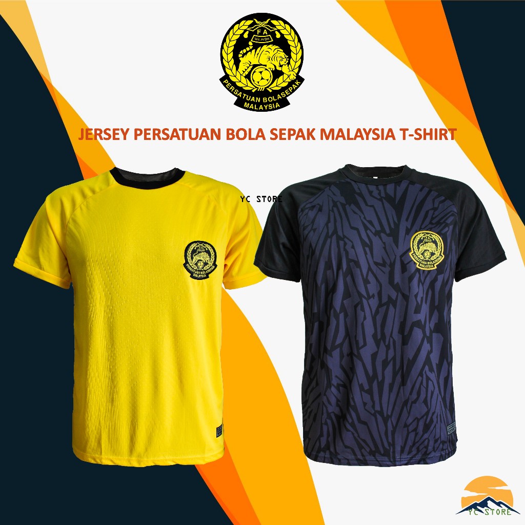 MEN JERSEY PERSATUAN BOLA SEPAK MALAYSIA T-SHIRT SHORT SLEEVES (BAJU JERSI LELAKI LENGAN PENDEK ...