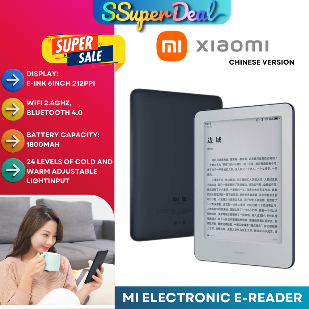 Xiaomi 6-inch Mi Reader E-Book E-Reader | 16GB Storage | Shopee Malaysia