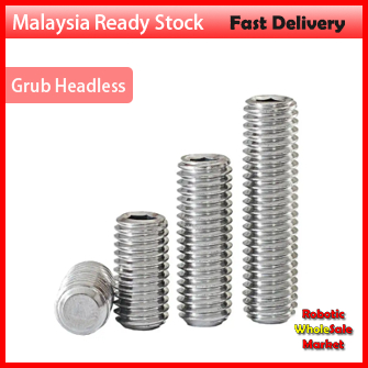 10pcs M3 M4 M5 M6 M8 Headless Set Screw Grub Metric 304 Stainless Steel Hex Allen Socket Head ...