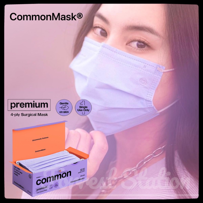 CommonMask 4PLY Premium Surgical Mask Lilac/Navy/Dim 30's/BOX | Shopee ...