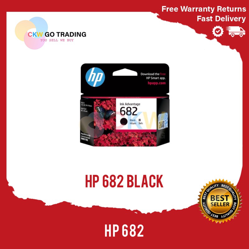 HP 682 Black Original Ink Advantage Cartridge | Shopee Malaysia