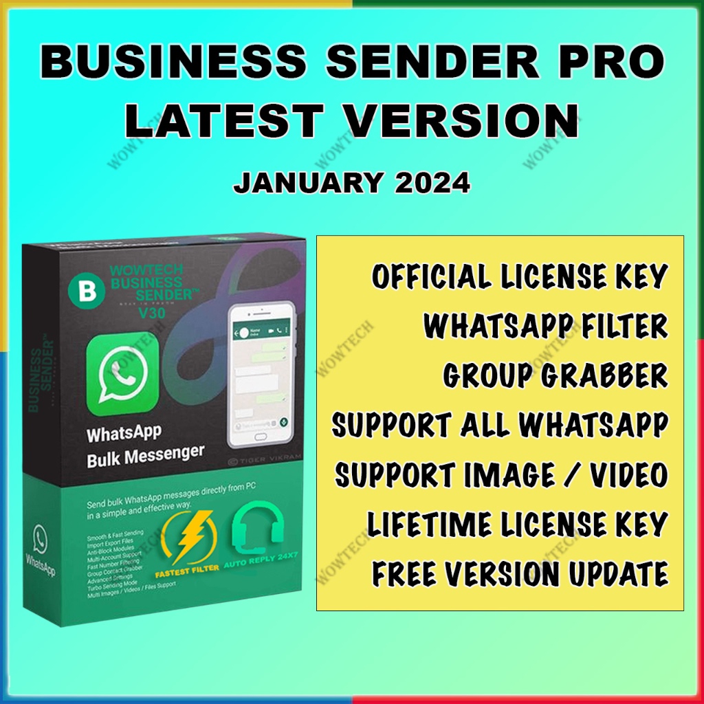 Business Sender Pro 2024 | Bulk Sender Whatsapp Blaster Pro | WhatsApp Business | Shopee Malaysia