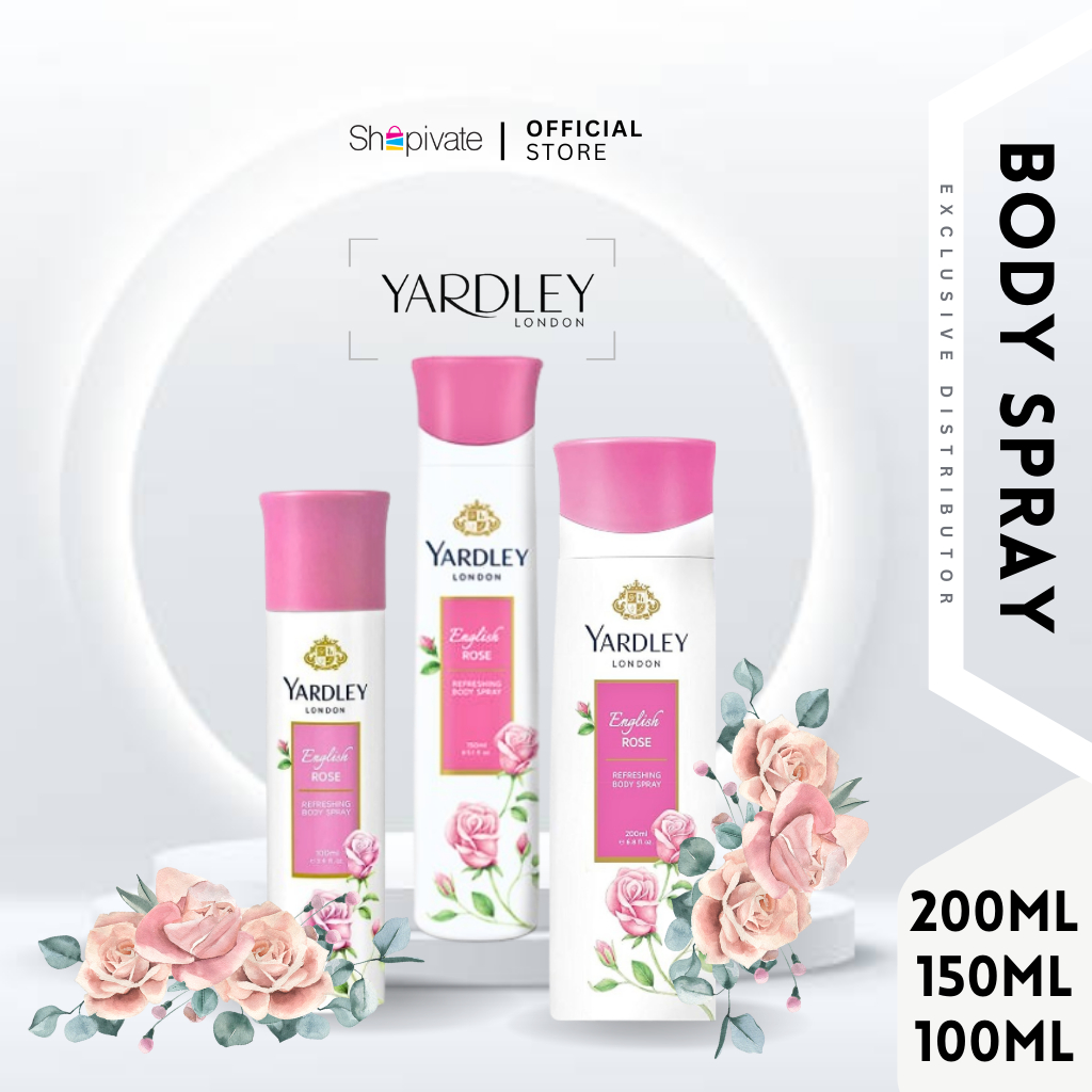 Yardley London ENGLISH ROSE Refreshing Body Spray For Women 100ml ...