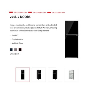 TOSHIBA 220L/270L/310L 2 Doors Top Mount Origin Inverter Refrigerator ...