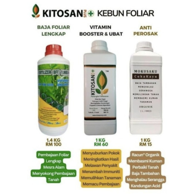 Kombo Kitosan Kebun Foliar Lengkap - Baja + Racun Organic | Shopee Malaysia
