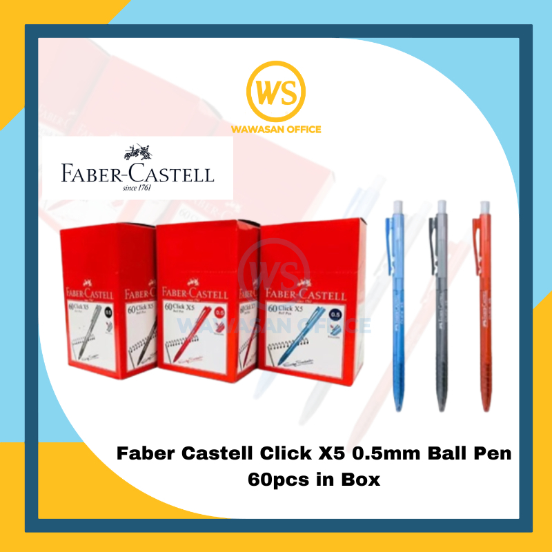 Faber Castell Click X5 X7 1 Box / 0.5mm 0.7mm Ball Pen / Faber Castell Pen / Ballpoint Pen ( Box ...