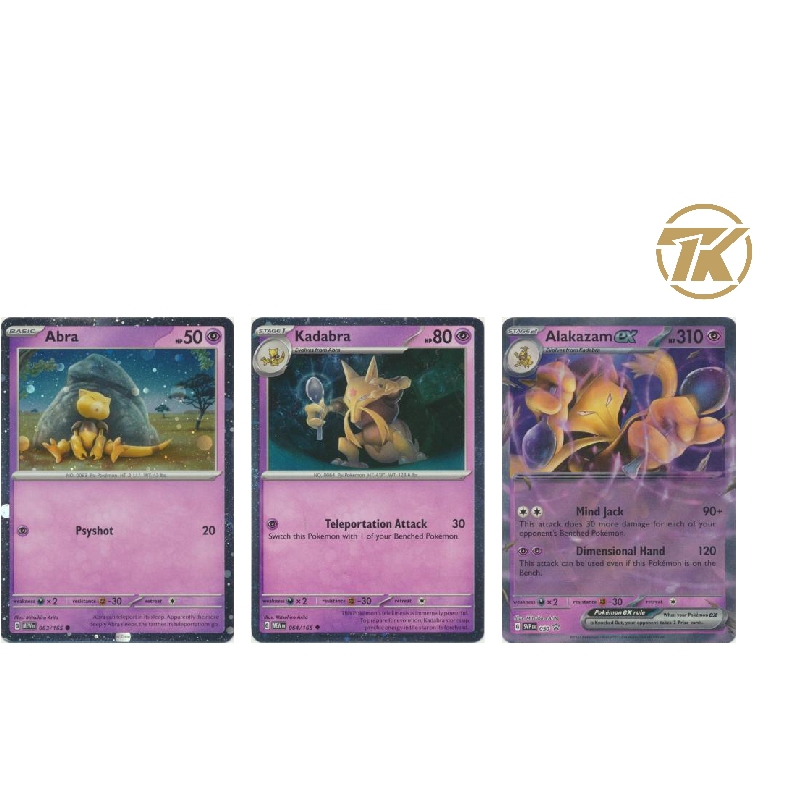 Pokemon TCG - Alakazam ex Kadabra Abra 1 line | Shopee Malaysia