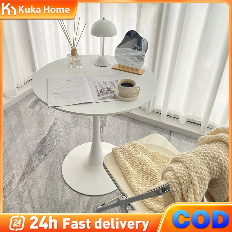 Modern Coffee Table Nordic Round Wood Eames Table Dining Meja Bulat Balcony Leisure Table Meja