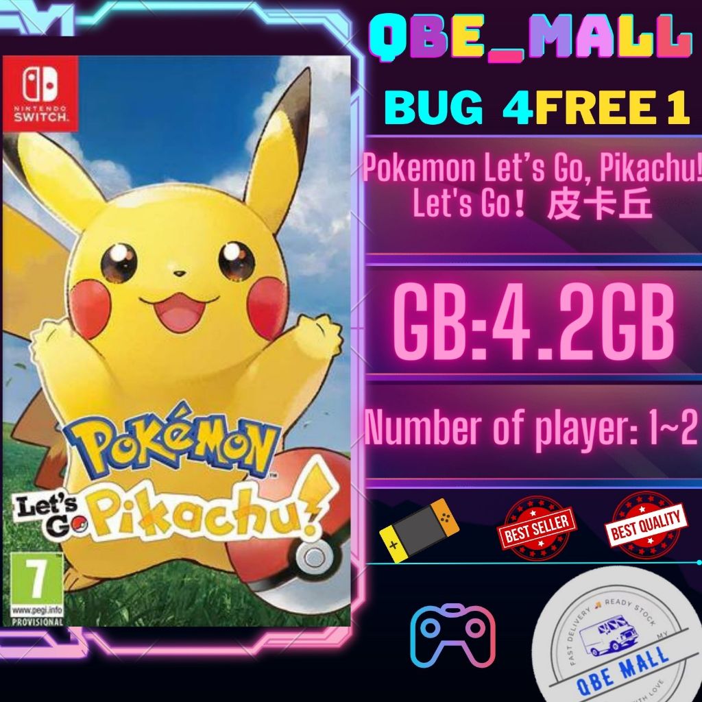 Pokemon Let’s Go, Pikachu Let's Go！皮卡丘 (Nintendo switch ...