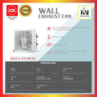 KDK Wall Mounted Exhaust Ventilating Fan KDK 15AAQ1/ KDK 20AQM8/ KDK ...