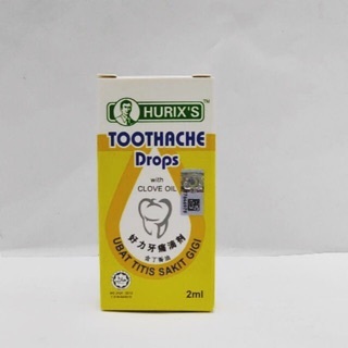 HURIX’S TOOTHACHE DROPS (WITH CLOVE OIL) 2ml/tube | Shopee Malaysia