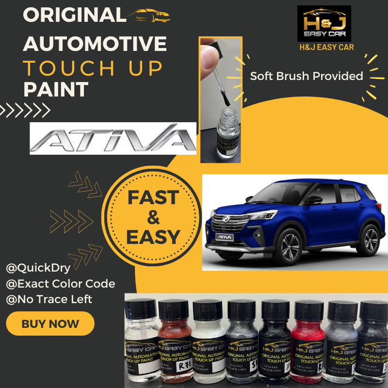 PERODUA ATIVA Automotive Original COLOR CODE Touch Up Paint 10ML ...