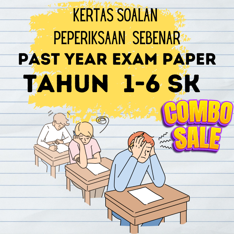 (combo/bundle) soalan peperiksaan ujian latihan sebenar tahun 1 2 3 4 5 ...