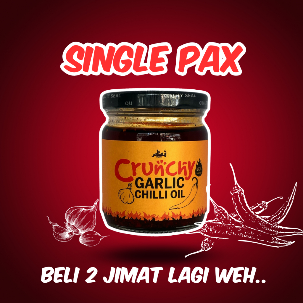 Crunchy Garlic Chilli Oil [100% HALAL] SAMBAL | Shopee Malaysia