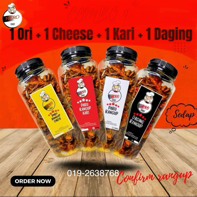 🌟HQ🌟 Daging, Paru Rangup Cheese Pedas By Hero Chef | Garing | Sedap ...