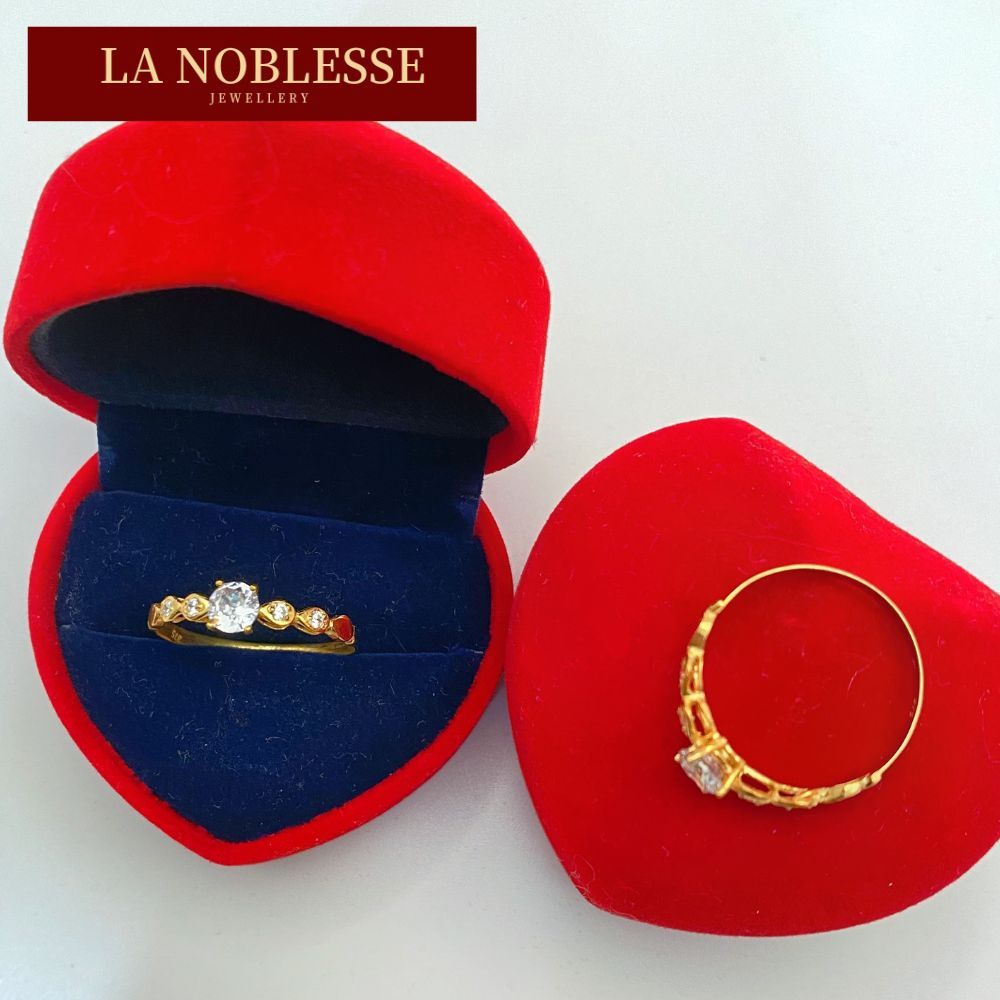 Ready Stock Original Emas 375 Single Batu Chinta 9k Lawa Gold Ring ...