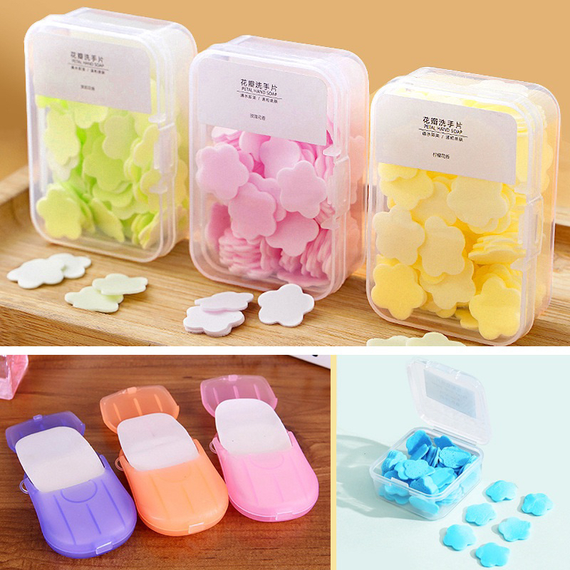 Disposable Travel Paper Soap Wash Hand Box Sabun basuh tangan | Shopee ...