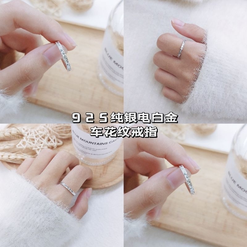 925 Silver +White Gold Rings/Cincin perak+emas putih/Cincin Perempuan ...
