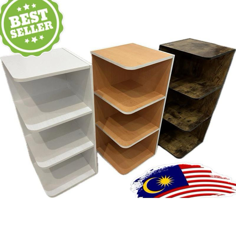 3 Tier Book Shelf DIY 3 Tier High Quality Multipurpose Wooden Rack ...