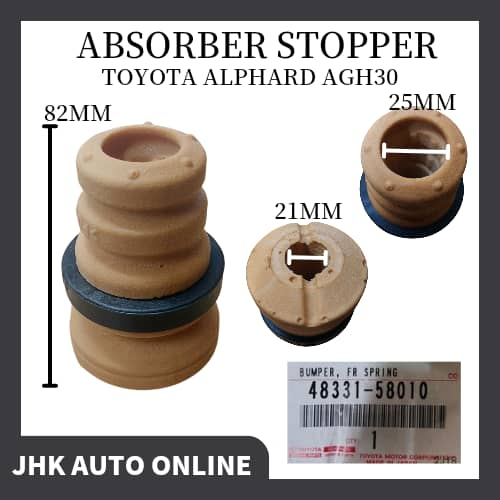 TOYOTA ALPHARD AGH30 ABSORBER STOPPER FRONT ORIGINAL TOYOTA 48331-58010 ...