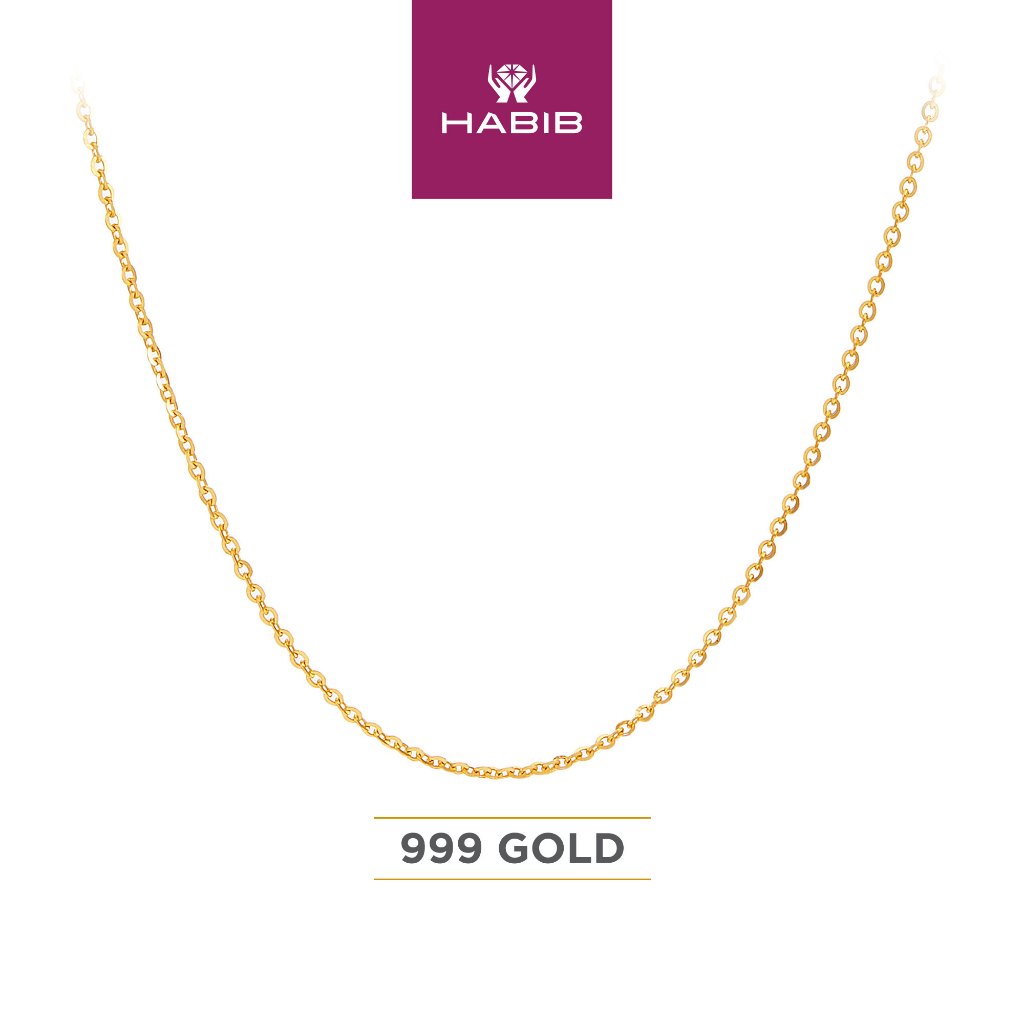 HABIB 999/24K Yellow Gold Necklace WWGC1201123 | Shopee Malaysia