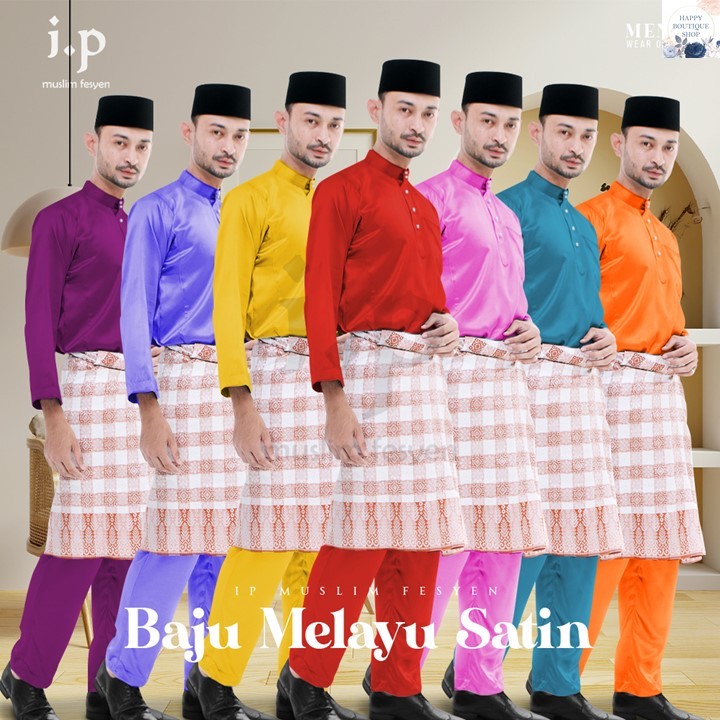 𝐈.𝐏 𝐌𝐮𝐬𝐥𝐢𝐦 𝟐𝟎𝟐𝟒 ♥ BAJU MELAYU SATIN LELAKI DEWASA - SEPASANG (BATCH 1) | Shopee Malaysia