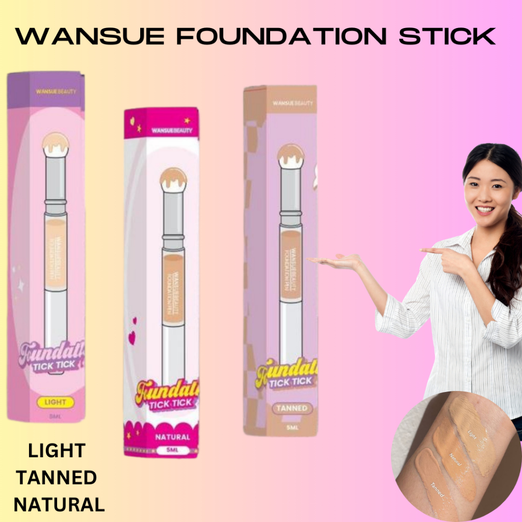 WANSUE FOUNDATION TICK TICK ( NATURAL / TANNED / LIGHT ) | Shopee Malaysia