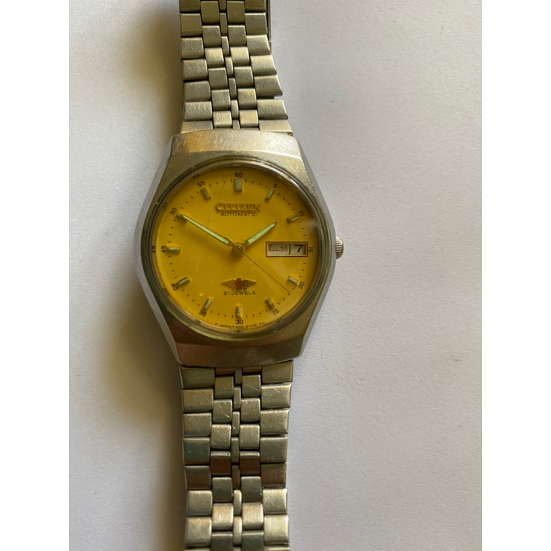 Citizen 7 Eagle 21 Jewels Round Yellow Dial Watch | Shopee Malaysia