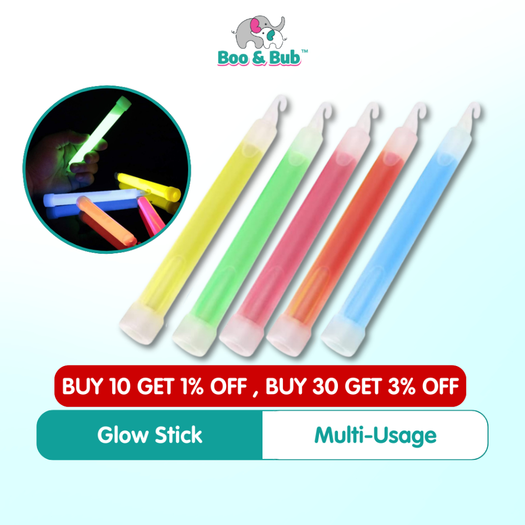 Boo&Bub Glowing Sticks Light Up Wands Supplies For Kids Children Adults ...